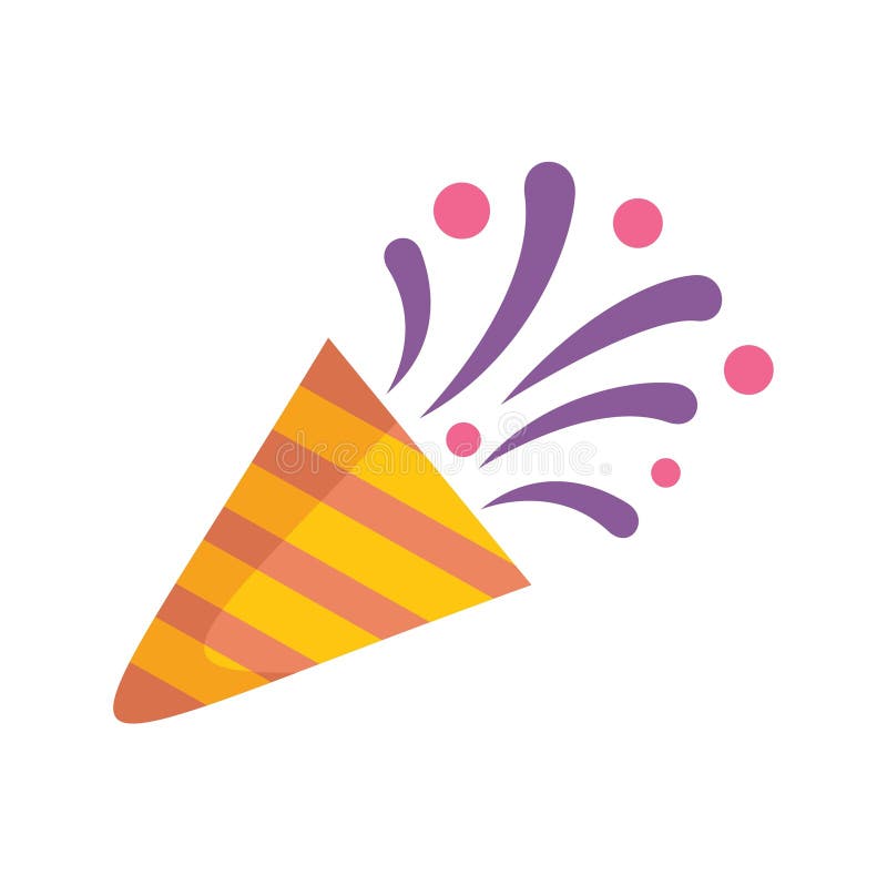 Exploding Party Popper Celebrating a Festive Occasion Stock ...