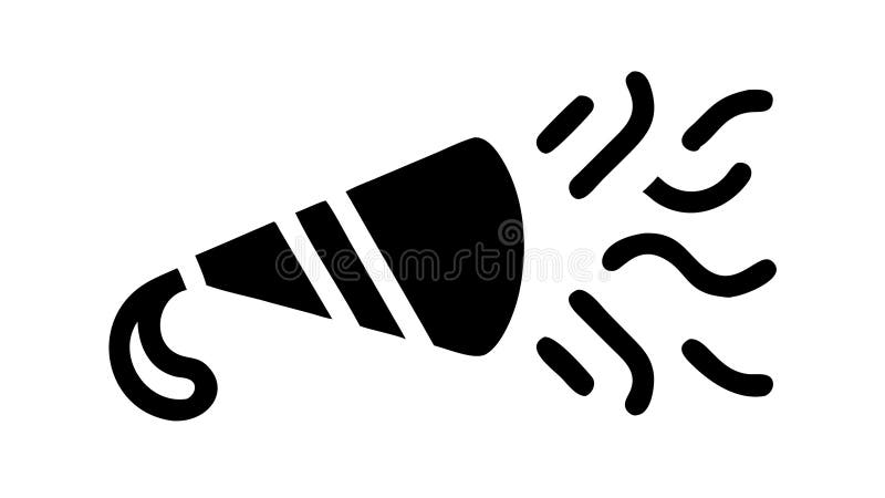 Exploding Party Popper with Ribbons, Confetti and Serpentine. Holiday ...