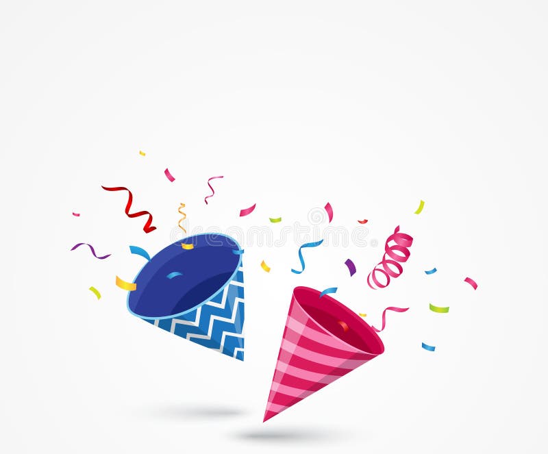 Exploding party popper stock vector. Illustration of blower - 36203425