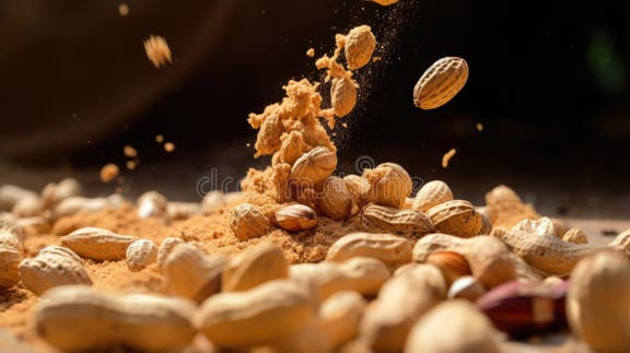 Exploding Peanuts in Macro Shot - Stock Concepts Stock Illustration ...