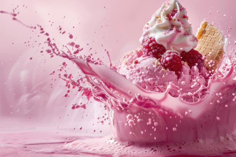 Exploding Pink Ice Cream Stock Photos - Free & Royalty-Free Stock ...