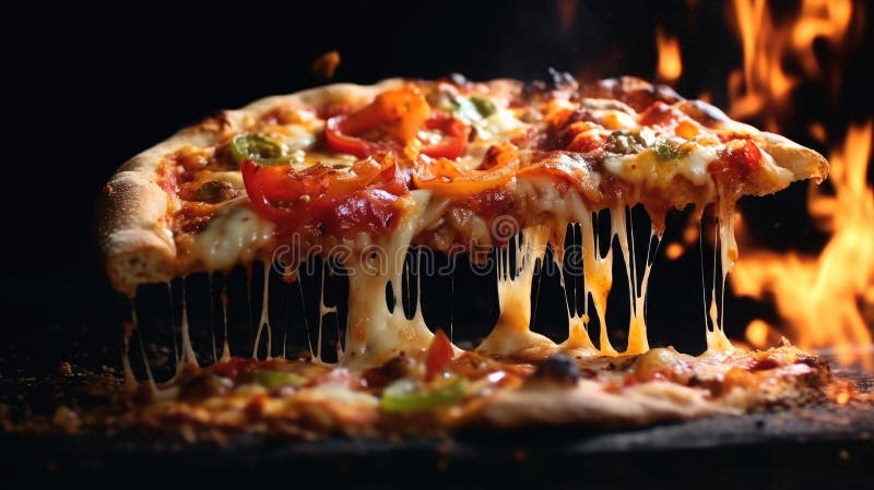 Exploding Pizza in Macro Shot - Stock Concepts Stock Illustration ...