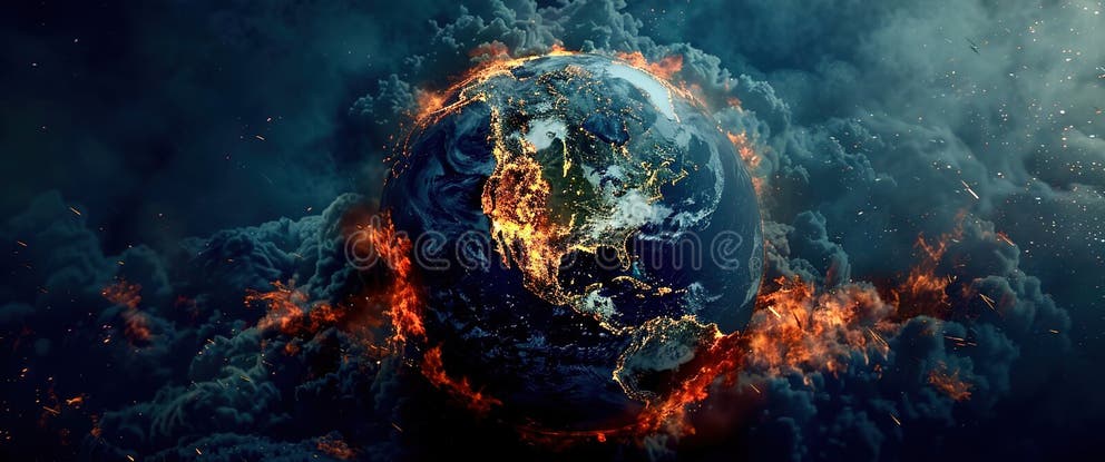 Exploding planet earth stock illustration. Illustration of universe ...