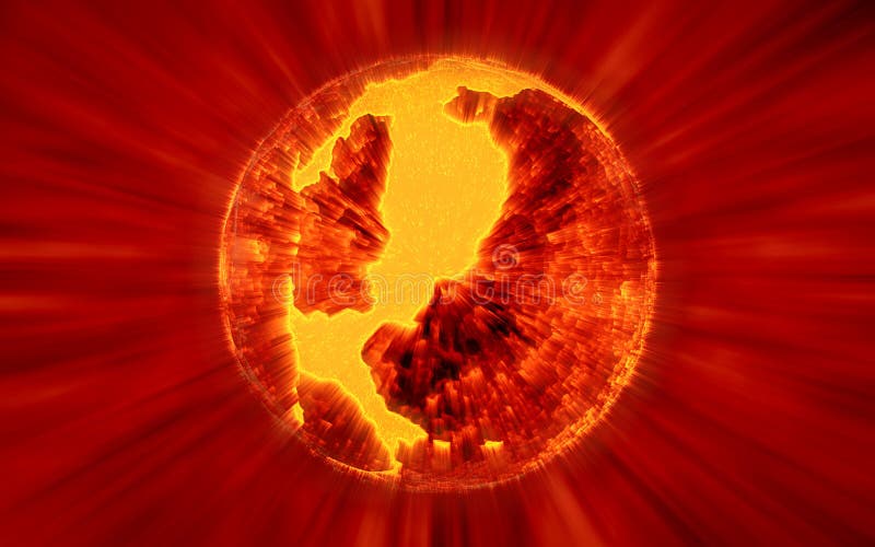 Exploding Planet Fierce Burst from the Core Explosion Stock ...