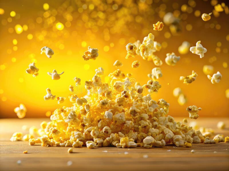 Exploding Popcorn a Delicious and Dynamic Cinema Snack Captured in ...