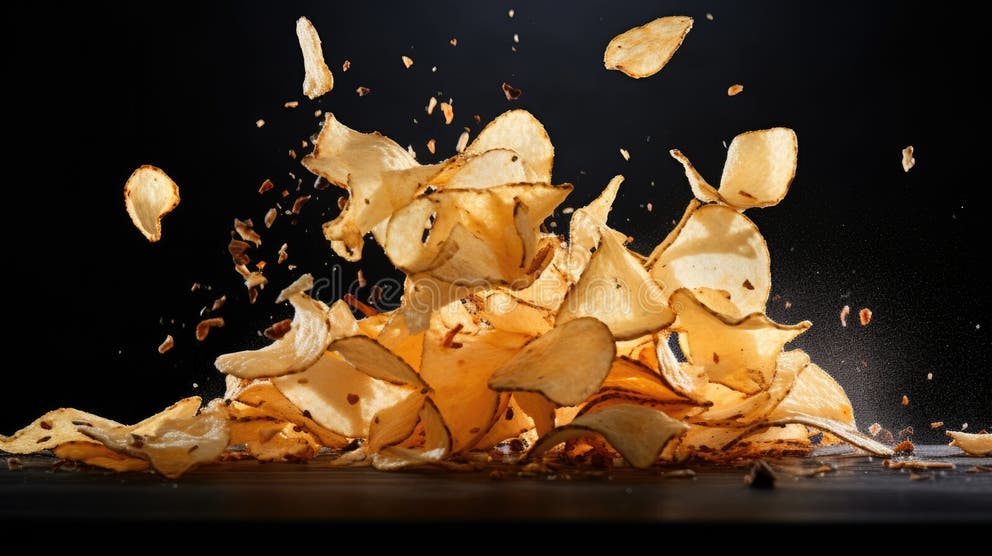 Exploding Potato Chips - Stock Concepts Stock Illustration ...