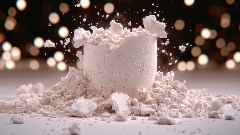 Exploding Powder Cloud on Dark Background Stock Illustration ...