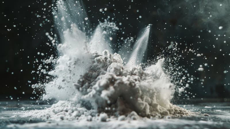 Exploding Powder Creating Dynamic Cloud Stock Photo - Image of abstract ...