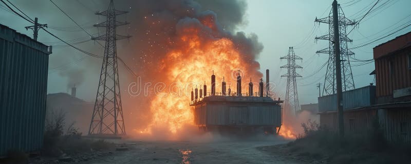 Substation Transformer Fire Stock Photos - Free & Royalty-Free Stock ...