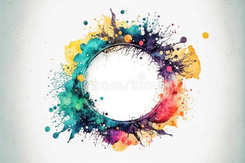 Exploding of Rainbow Colored Powder Explosion in Circle Shape Stock ...