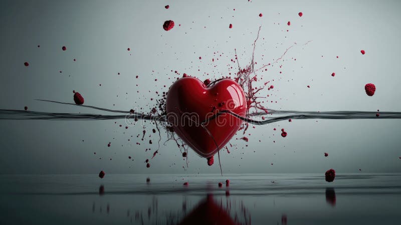 Glossy Broken Heart Reflective Surface Stock Photos - Free & Royalty ...
