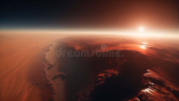 Exploding Spaceship and Ground Vehicle on Mars. Extremely Detailed and ...