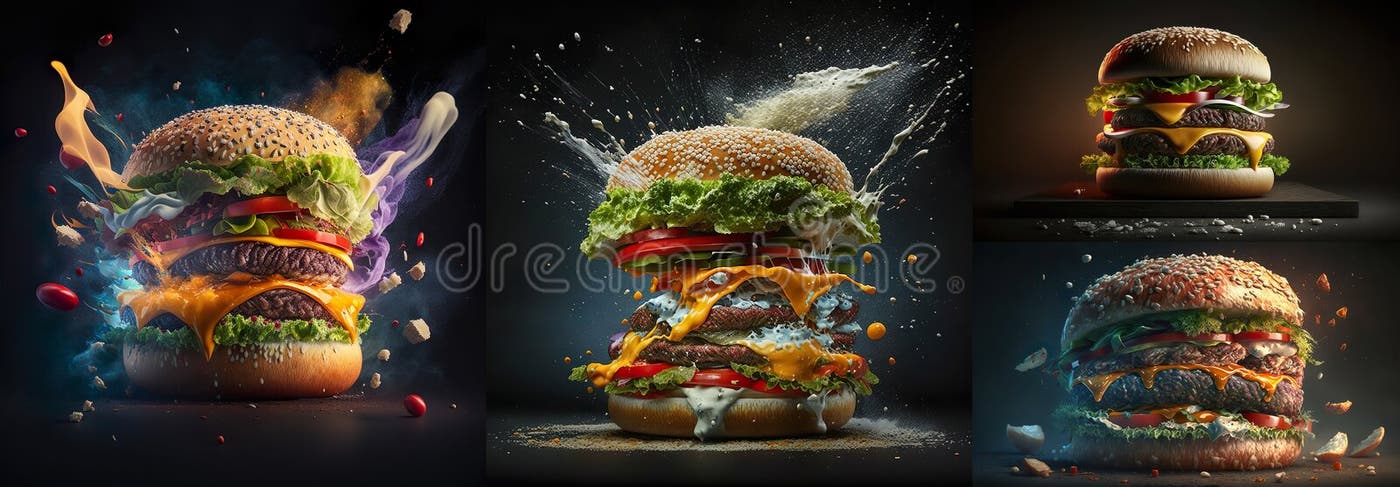 Exploding Hamburger Stock Illustrations – 164 Exploding Hamburger Stock ...