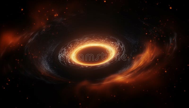 Exploding Star Illuminates Galaxy Dark Night Sky in Abstract Design ...