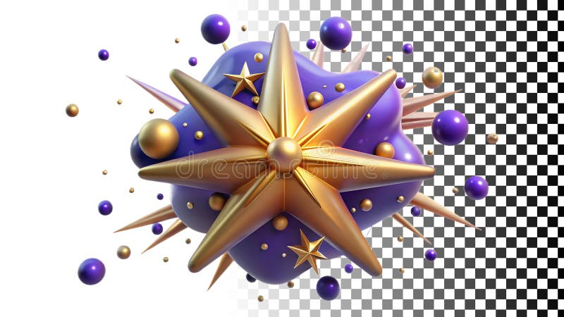Exploding Star Shape, Burst and Dynamic Effect Element Png Transparent ...