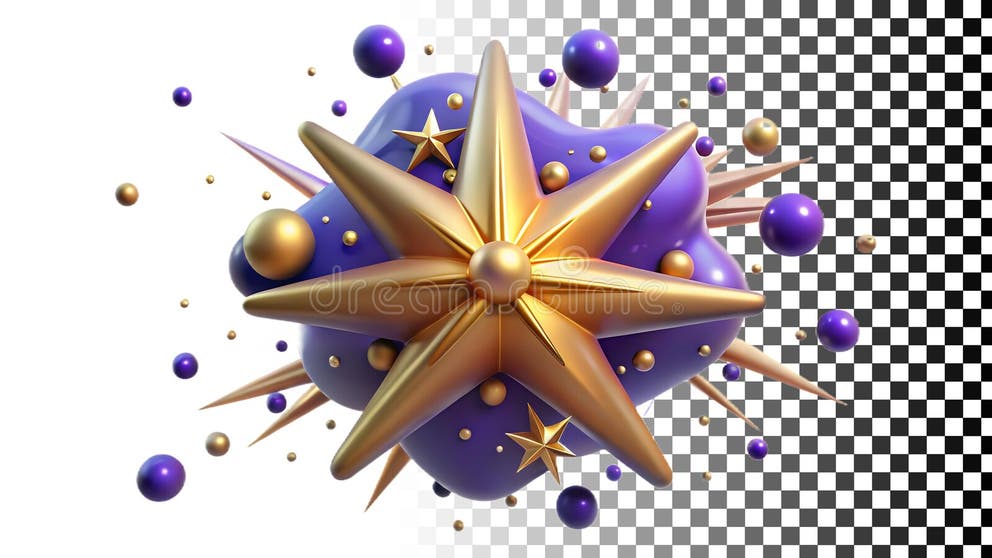 Exploding Star Shape, Burst and Dynamic Effect Element Png Transparent ...