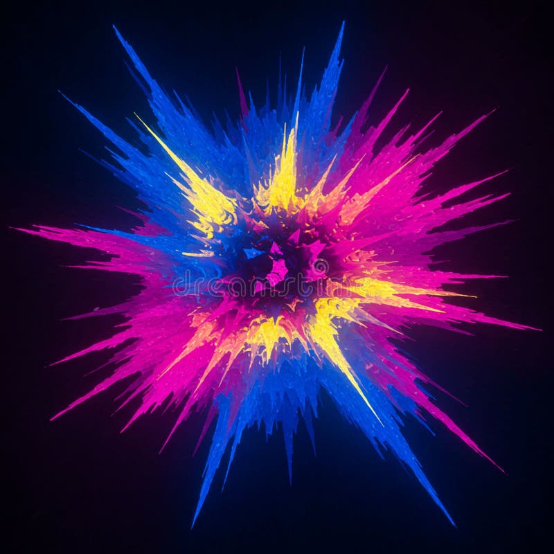 Exploding Starburst Pattern with Sharp, Extended Spikes, Featuring ...