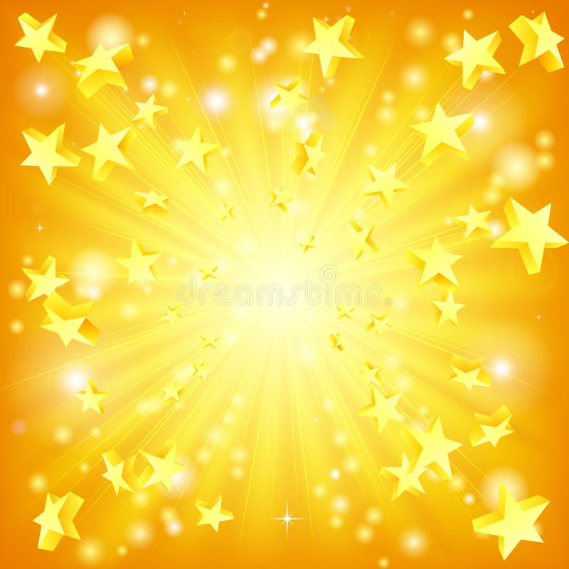 Abstract Golden Star Background Stock Vector - Illustration of glitter ...