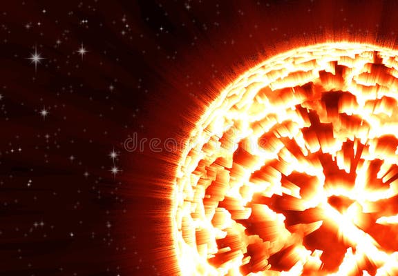 Exploding Sun stock illustration. Illustration of explosion - 85450528