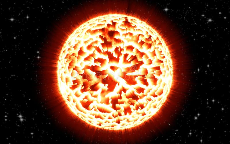 Exploding Sun stock illustration. Illustration of explosion - 85450528