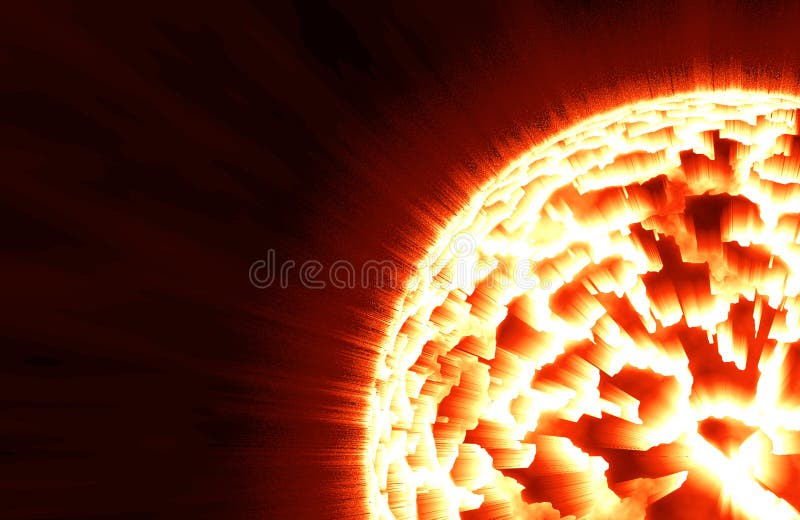 Exploding Sun stock illustration. Illustration of heat - 85450401