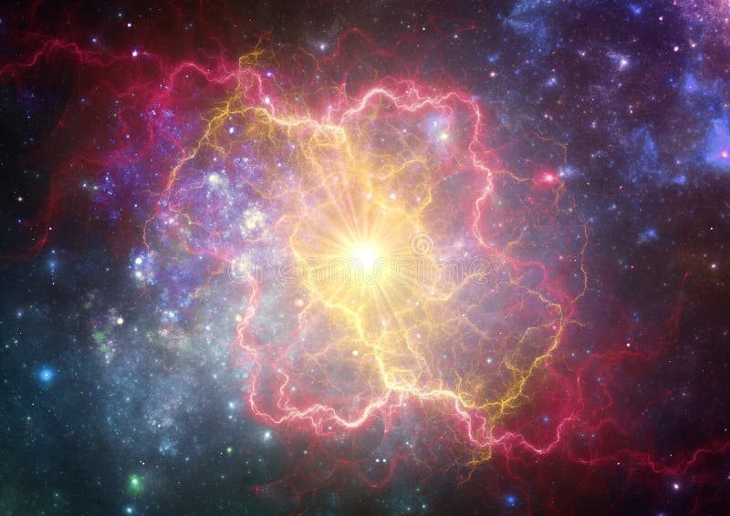 Exploding Supernova, Deep Space Illustration Stock Illustration ...