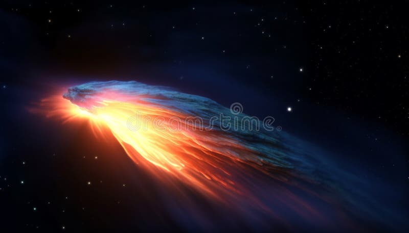 Exploding Supernova Illuminates Multi Colored Galaxy in Abstract Star ...