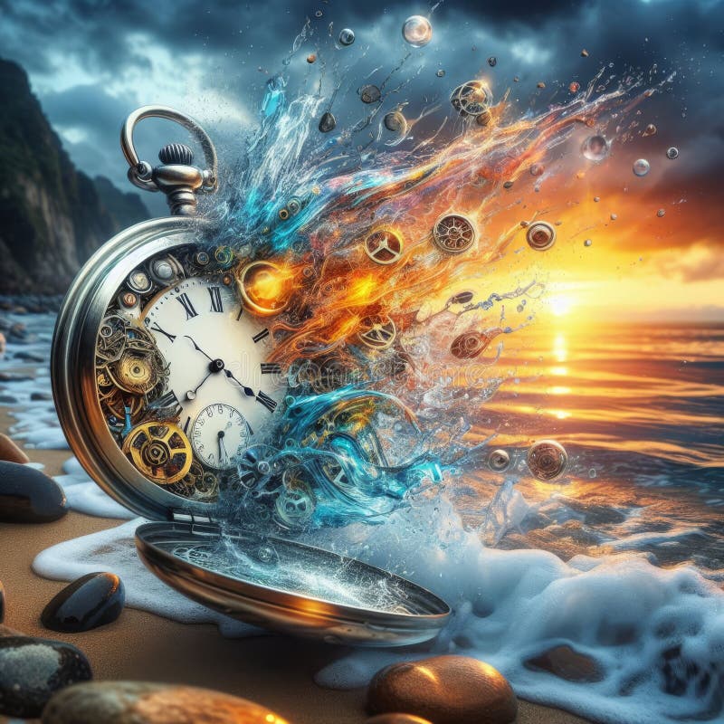 Exploding Time Concept Art stock image. Image of fantasy - 318933265