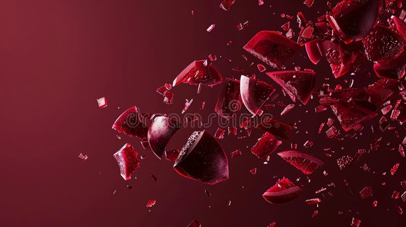 Exploding with Vibrant Red Hues, this Dynamic Image Captures Shattered ...