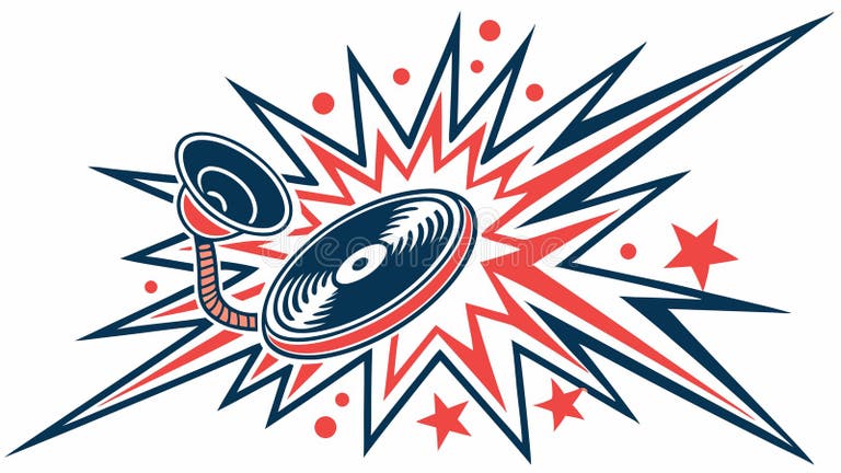 Exploding Vinyl Record, Dynamic Sound Concept, Vector Design Generative ...