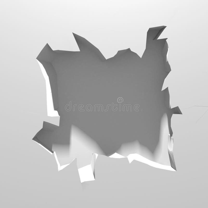 Exploding Wall with Free Area on Center Stock Illustration ...