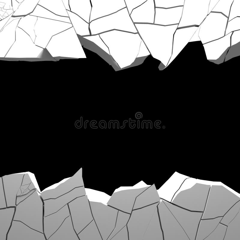 Exploding Wall with Free Area on Center Stock Illustration ...