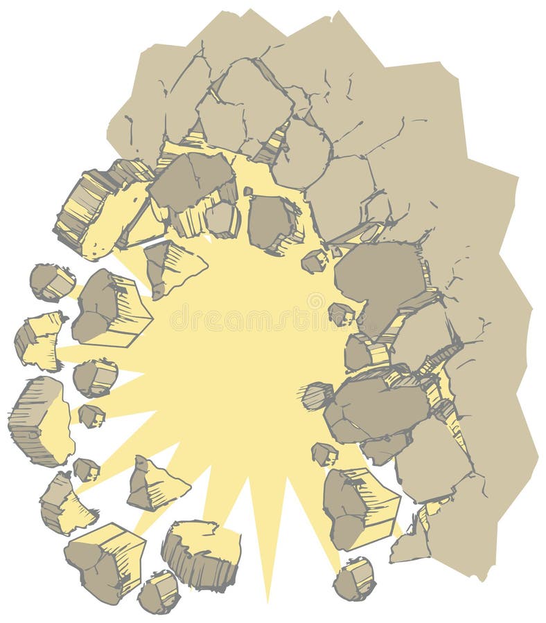 Exploding Wall Vector Clip Art Stock Vector - Illustration of ...