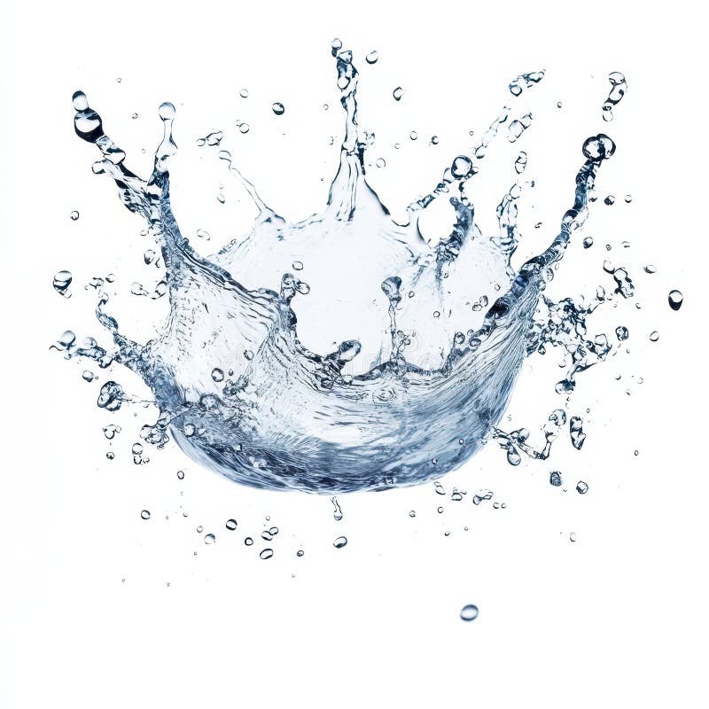 Exploding Water Splash Captured on a White Background Stock ...