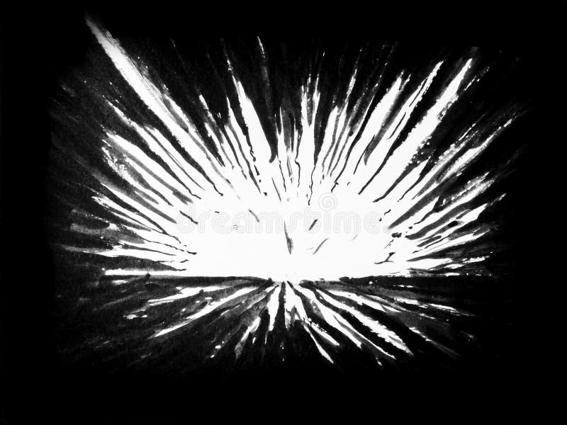 Exploding White Star Abstract Stock Photo - Image of drawing, coarse ...