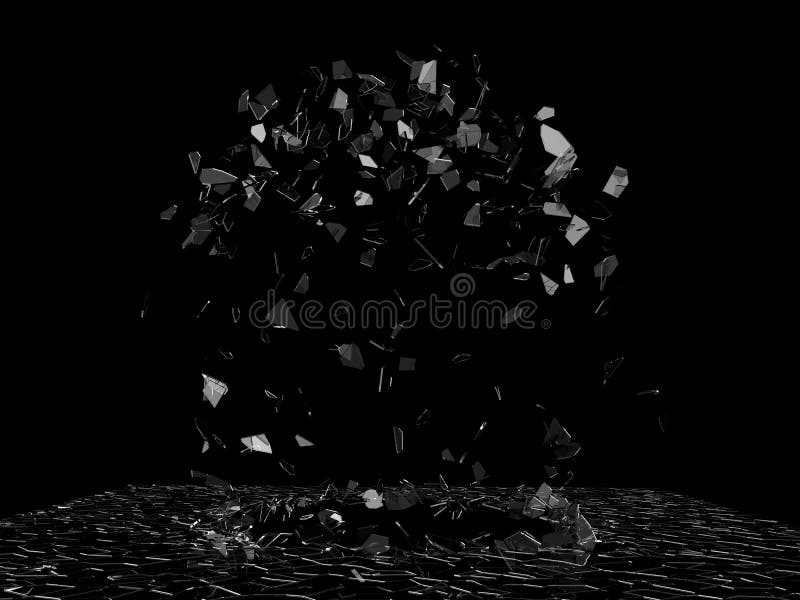 Exploding glass stock illustration. Illustration of crash - 1783496