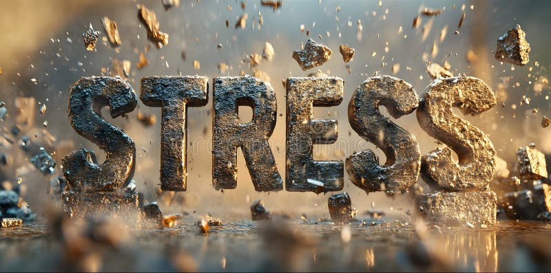 Exploding Word Stress in Dynamic Rock Texture with Dust Particles Stock ...