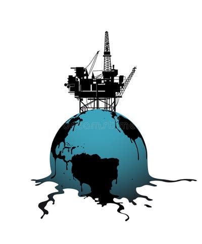 The Exploitation of the Earth Stock Illustration - Illustration of ...