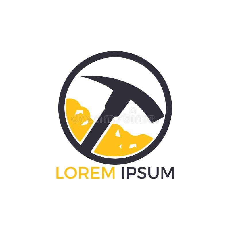 Exploitation Logo Design illustration de vecteur. Illustration du hache ...