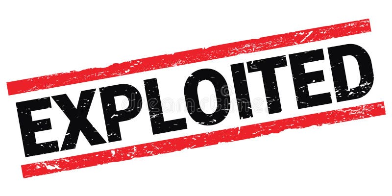 EXPLOITED Text on Black-red Rectangle Stamp Sign Stock Illustration ...