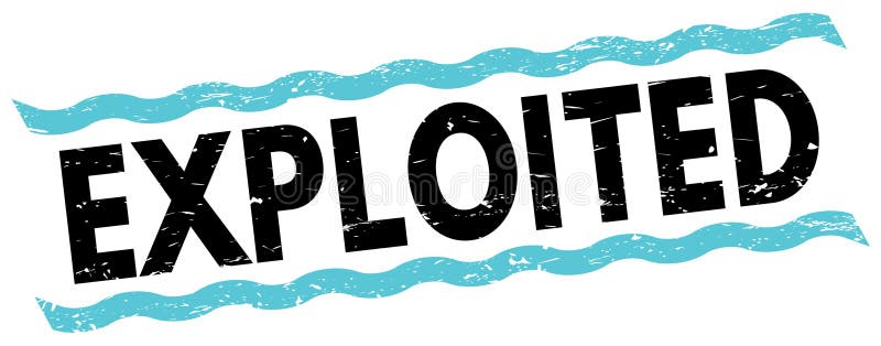 EXPLOITED Text on Blue-black Lines Stamp Sign Stock Illustration ...