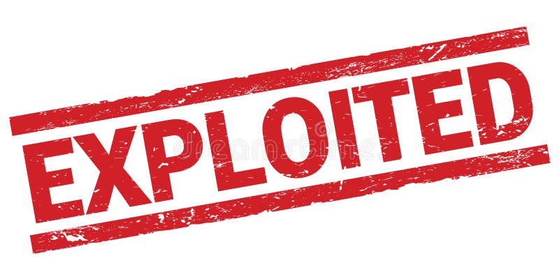 EXPLOITED Text on Red Rectangle Stamp Sign Stock Illustration ...