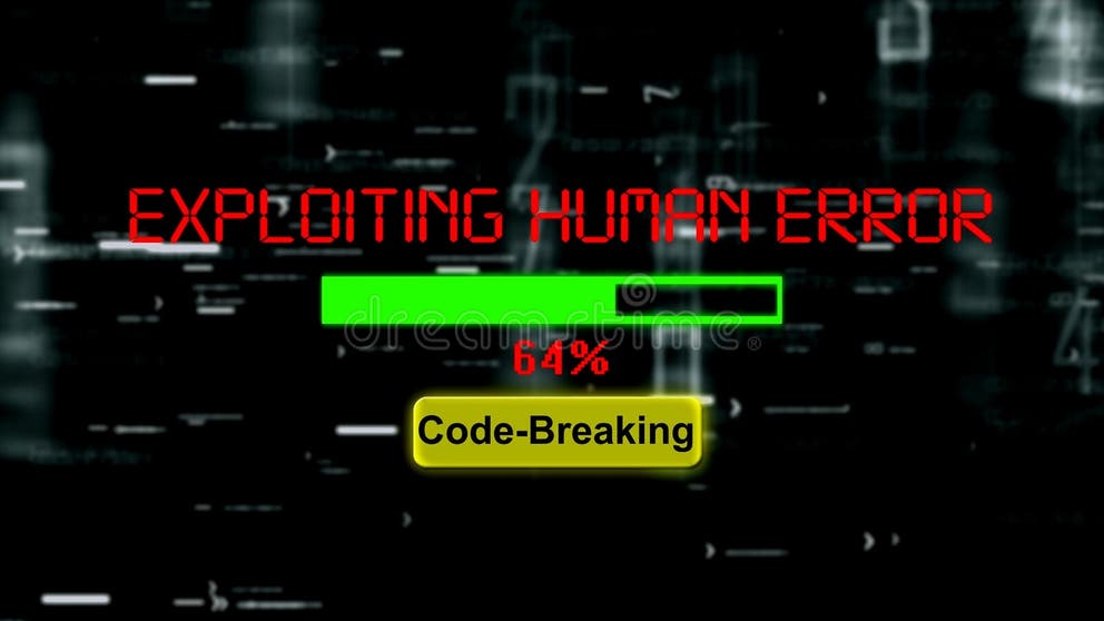 Exploiting Human Error Code Breaking Progress Bar Stock Illustration ...