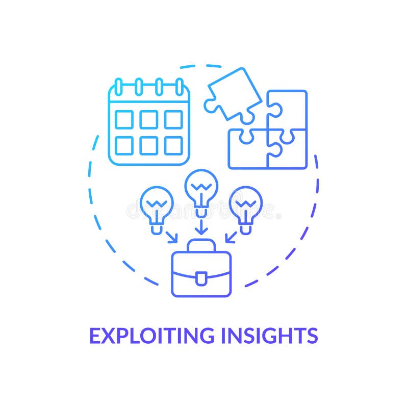 Exploiting Insights Blue Gradient Concept Icon Stock Vector ... Exploiting Insights Blue Gradient Concept Icon Stock Vector ...