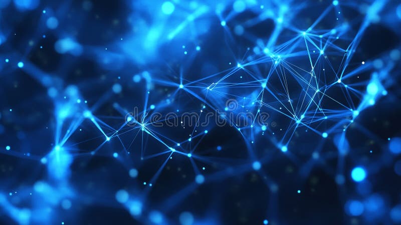 Exploration of Abstract Blue Network Connections in Digital Technology ...