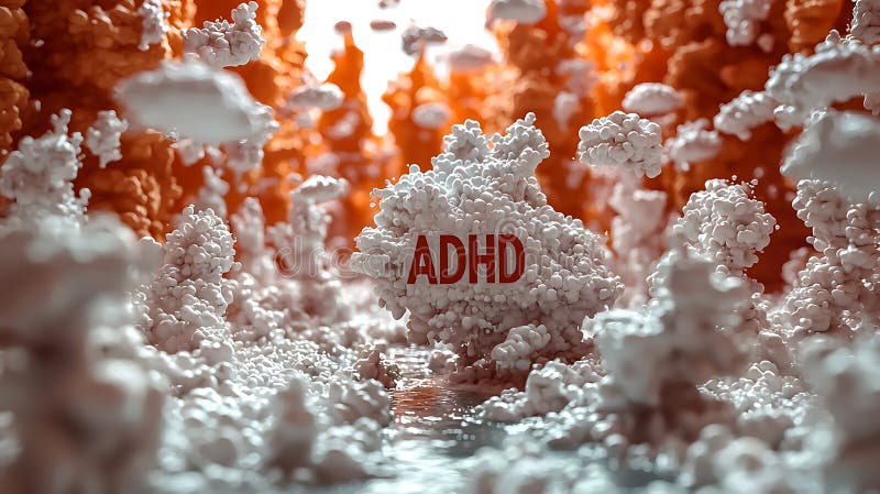 Exploration of ADHD in Children Abstract Brain Environment Digital ...