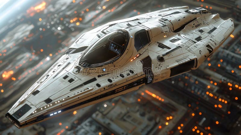 Exploration Advanced Spaceship Technology Deep Space Showcasing Sleek ...