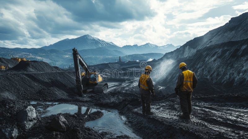 Exploration of AI-Driven Gemstone Mining at Remote Mountain Site Stock ...