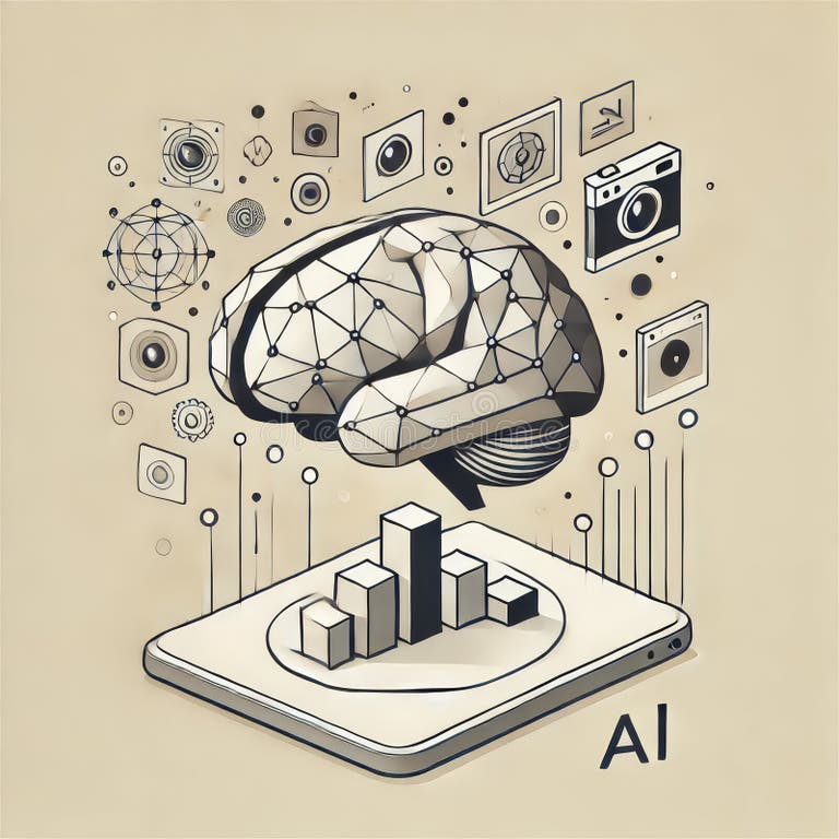 Exploration of Artificial Intelligence and Data Visualization Concepts. Generative AI Stock ...