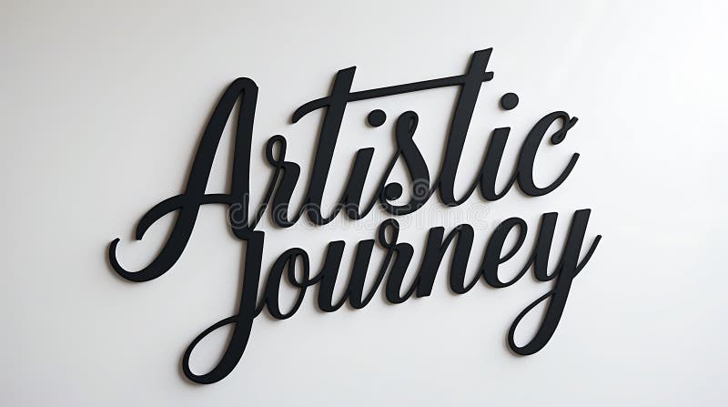Exploration of Artistic Journey Depicted through Stylized Typography on ...